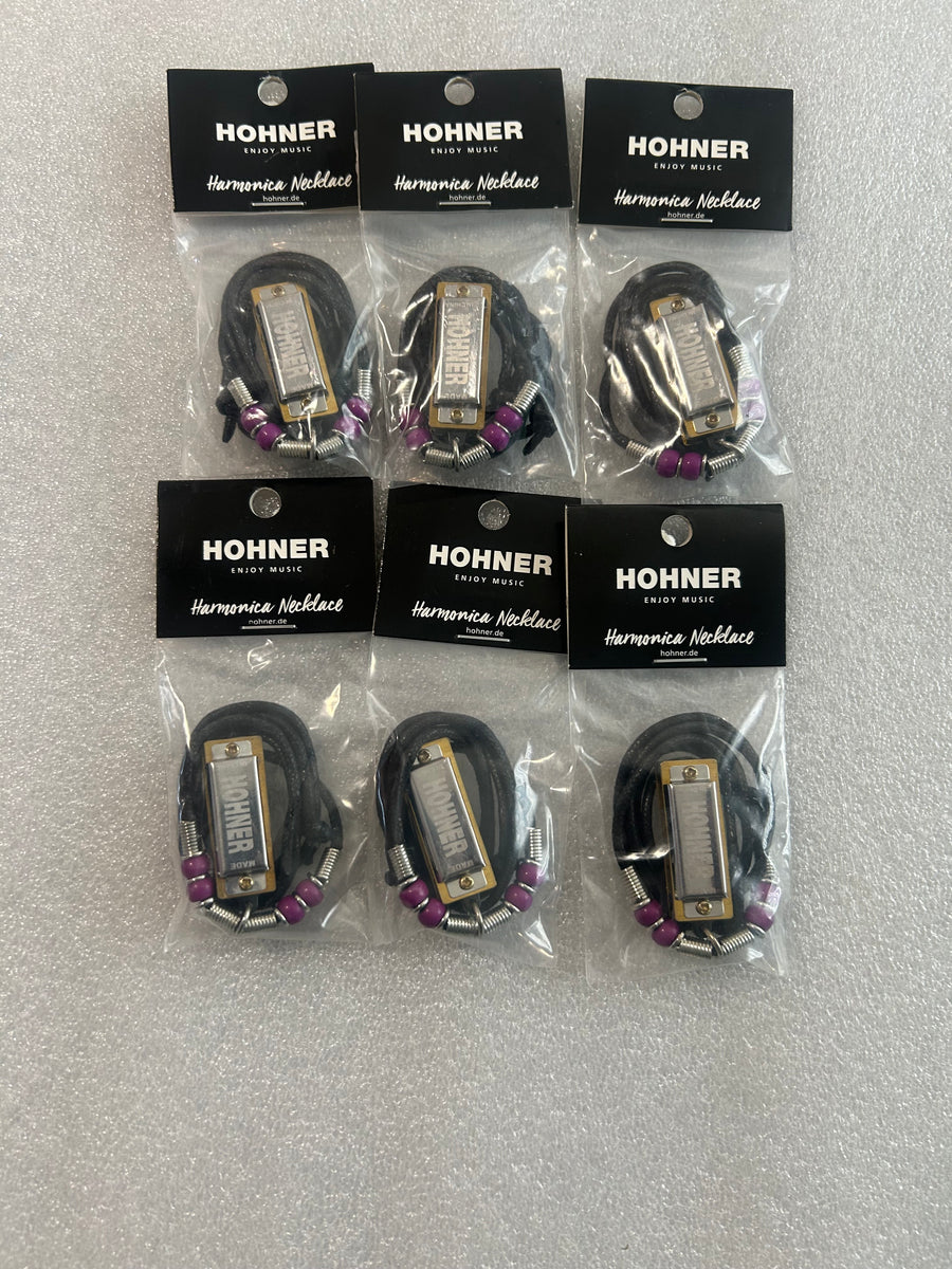 Hohner 38N Mini Purple Harmonica Necklace Chrome Key of C (6 Pack). In ...