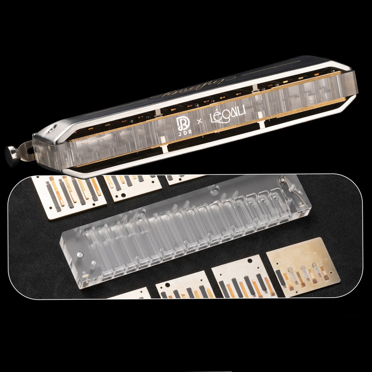 JDR Infinity 16-Hole Chromatic Harmonica in the Key of C. Includes Fre ...